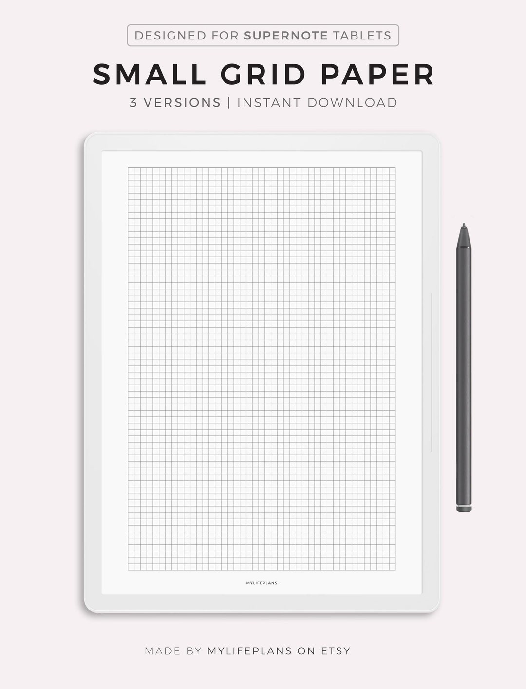 Small Grid Paper for Supernote A5X2/A5X/A5/A6X2/A6X/A6, Squared Paper ...