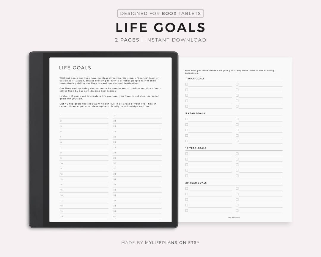 Life Goals Planner, Goal Setting, Life Vision Planner, My Future, Dream ...