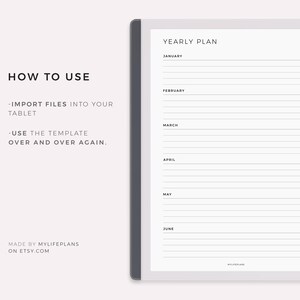 Yearly Overview Planner for Remarkable 2, Instant Download - Etsy