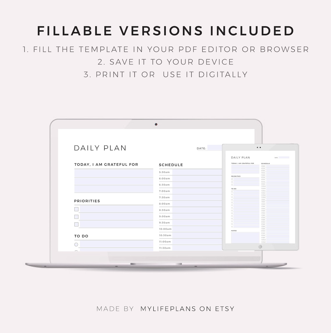 Daily Planner Weekly Planner Monthly Planner Printable - Etsy New Zealand