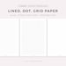 Lined Dot Grid Paper Printable Writing Paper Blank Notes | Etsy
