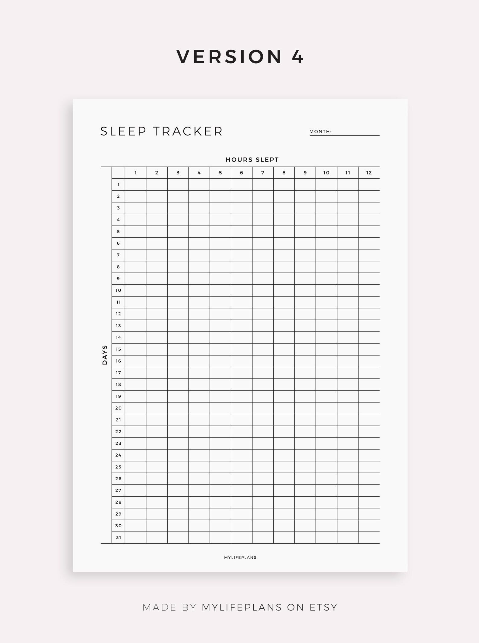 Sleep Tracker for Remarkable Paper Pro, Instant Download - Etsy