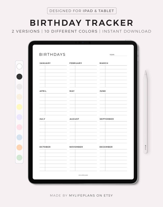 Birthday Reminder Calendar