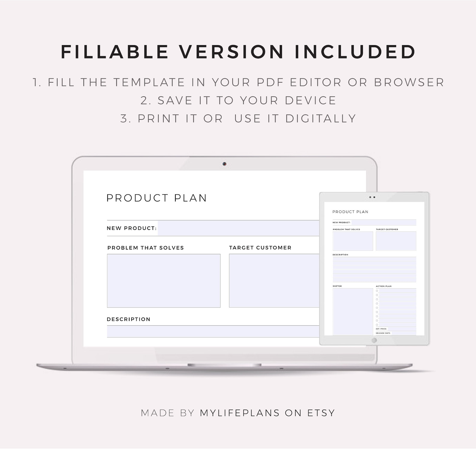 New Product Planner Printable, Product Development, Product Launch ...