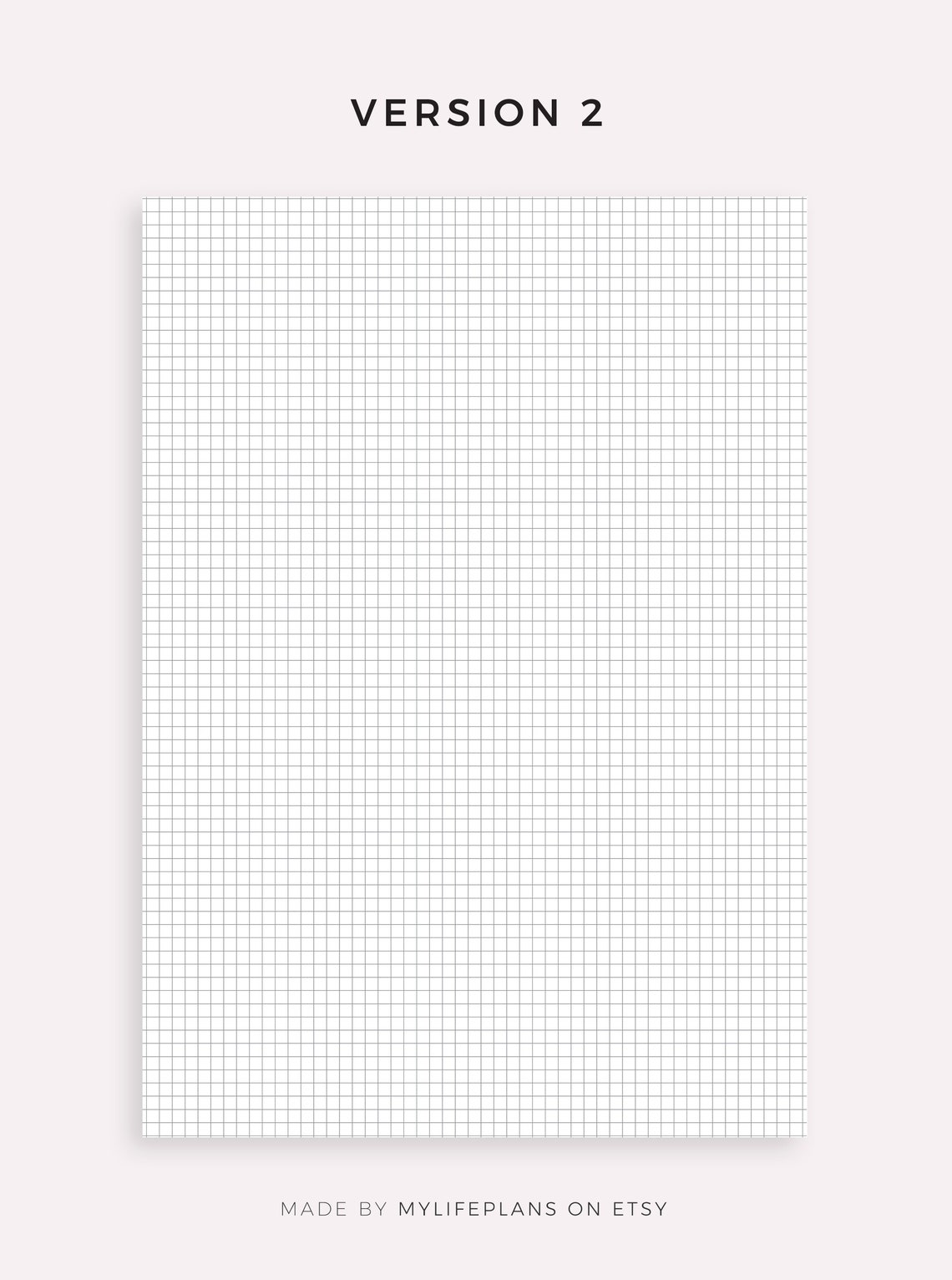 Small Grid Paper Printable Squared Paper Planner Inserts | Etsy