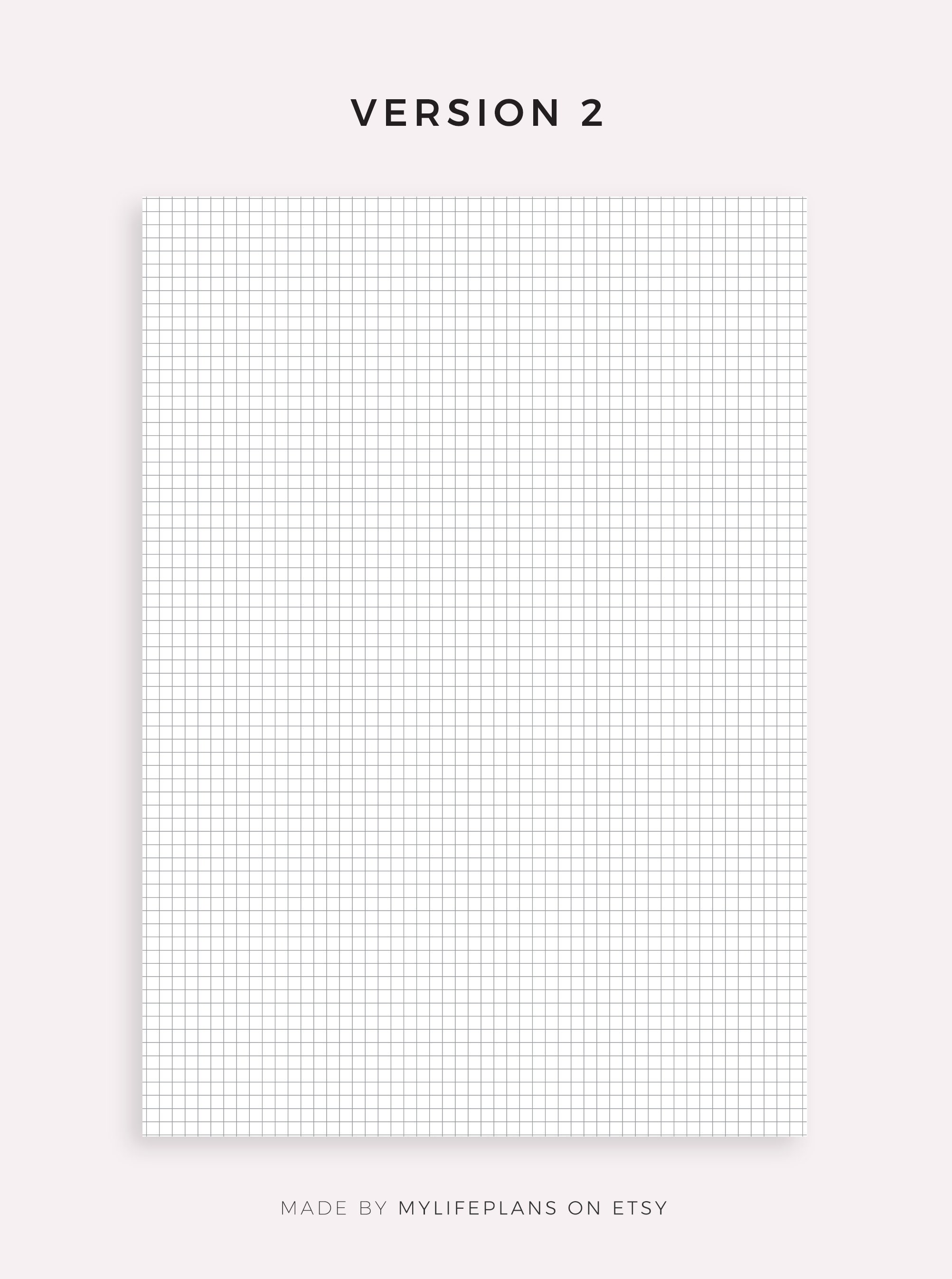 Small Grid Paper Printable Squared Paper Planner Inserts - Etsy Australia