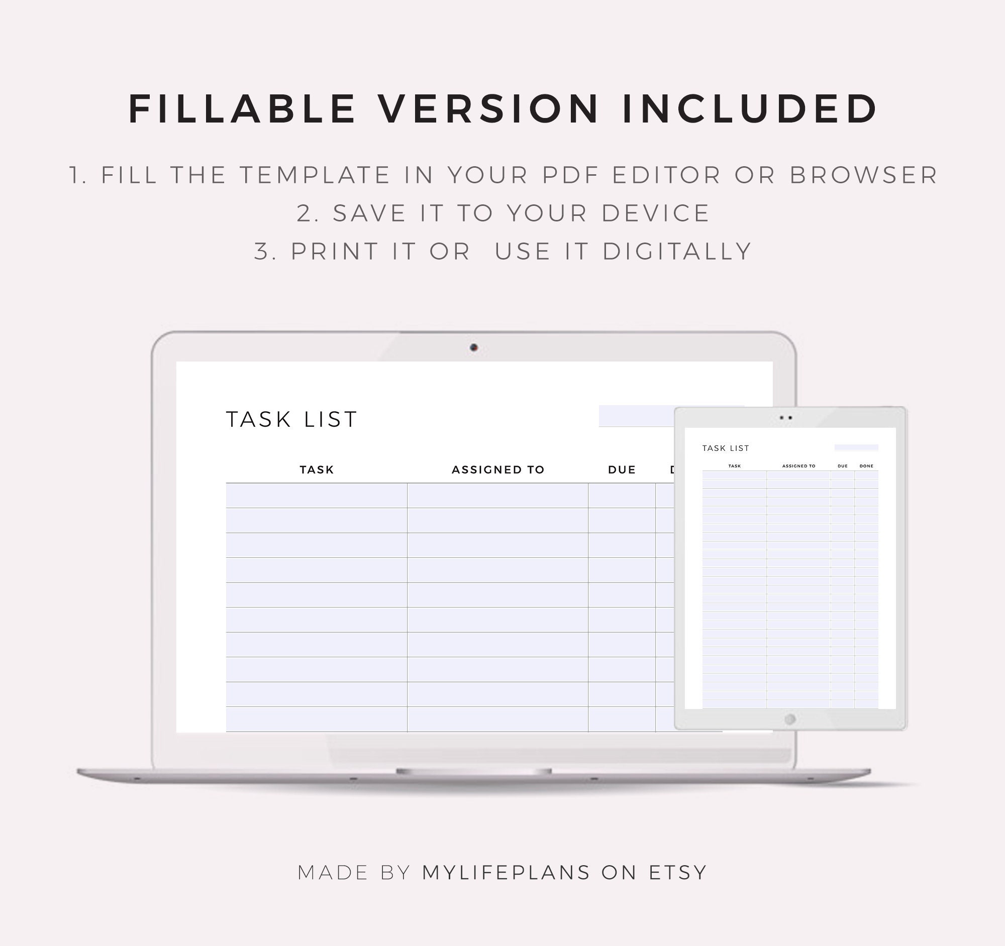 Employee Task List Printable Assignment Sheet Task - Etsy UK