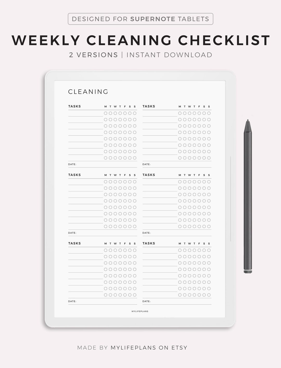 Weekly Cleaning Checklist for Supernote A5X2/A5X/A5/A6X2/A6X/A6 ...