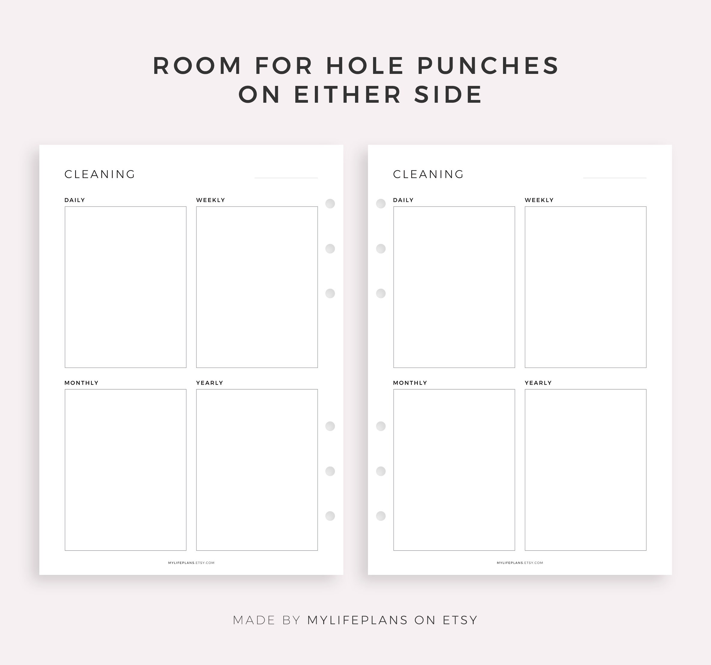 Simple Cleaning Planner Printable Home or Office Cleaning - Etsy