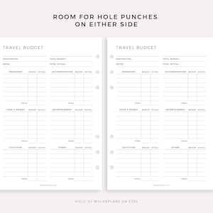 Simple Travel Expenses Tracker Printable, Work / Vacation Spending Log ...