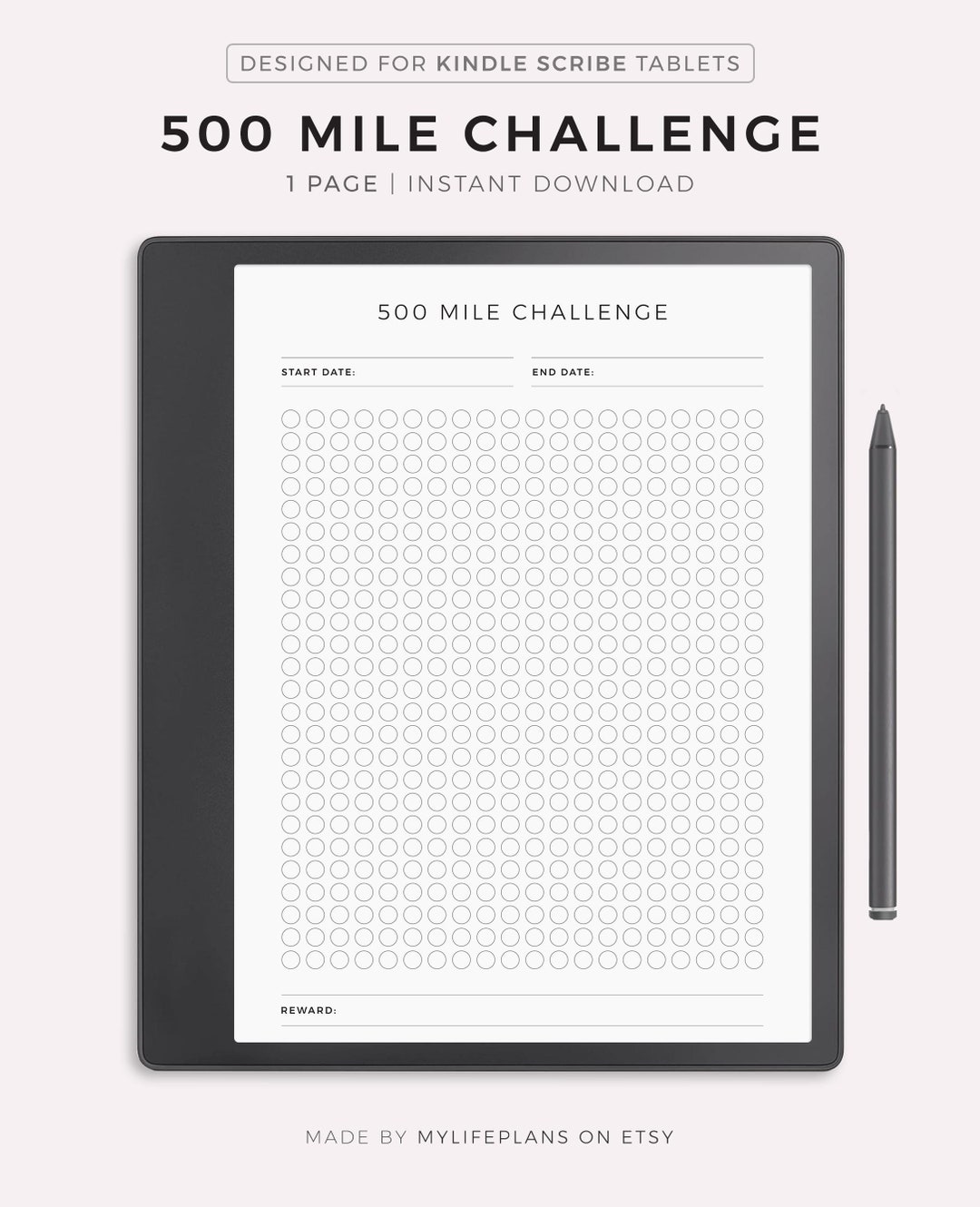 500 Mile Running or Walking Challenge, Workout Challenge, Exercise ...