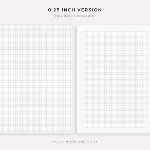 Graph Paper Six Different Sizes - 0.25", 0.5", 1", 10 Squares per Inch ...