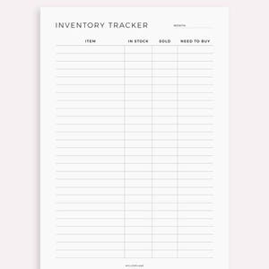 Inventory Tracker for Supernote A5X2/A5X/A5/A6X2/A6X/A6, Inventory ...