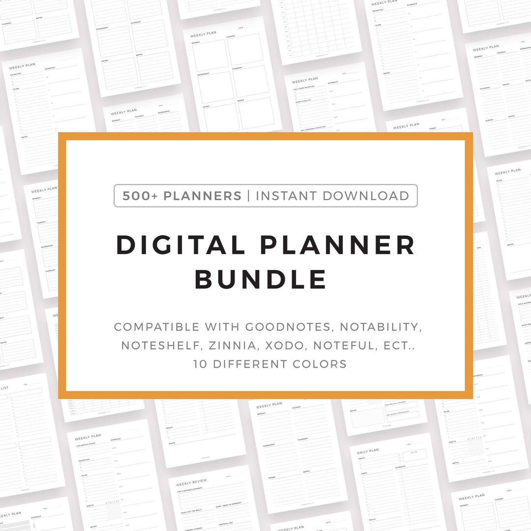 Digital Planner Bundle for Goodnotes, Notability, Noteshelf, Noteful ...
