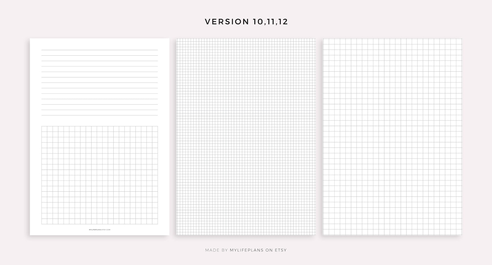 Notebook Paper Pages Printable, A4/a5/letter/half Size, Instant ...