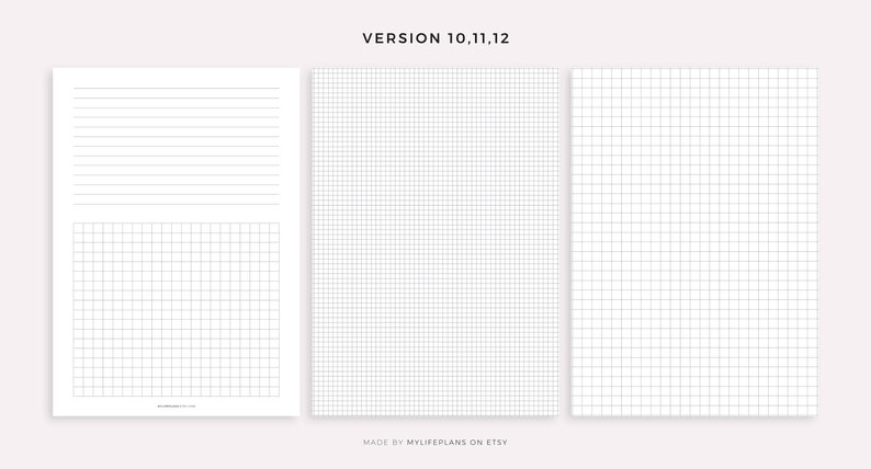 Notebook Paper Pages Printable A4/a5/letter/half Size - Etsy