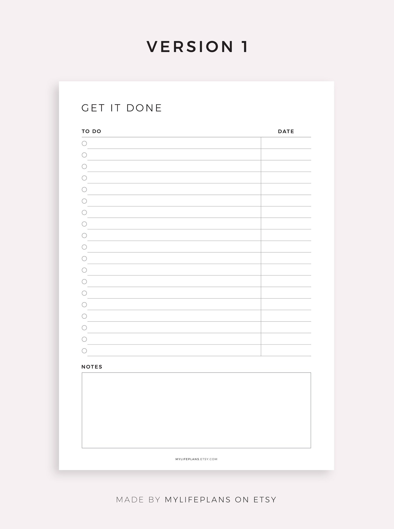 Get It Done, Printable to Do List Template, Task List, A4/a5/letter ...