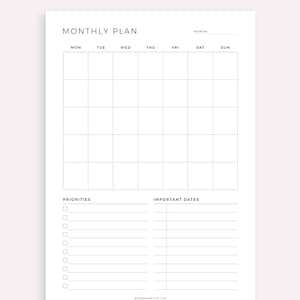 ADHD Planner Printable Set - Daily Planner, Weekly Planner, Monthly ...
