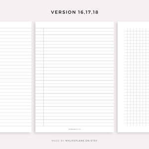 Notebook Paper Pages Printable, A4/a5/letter/half Size, Instant ...