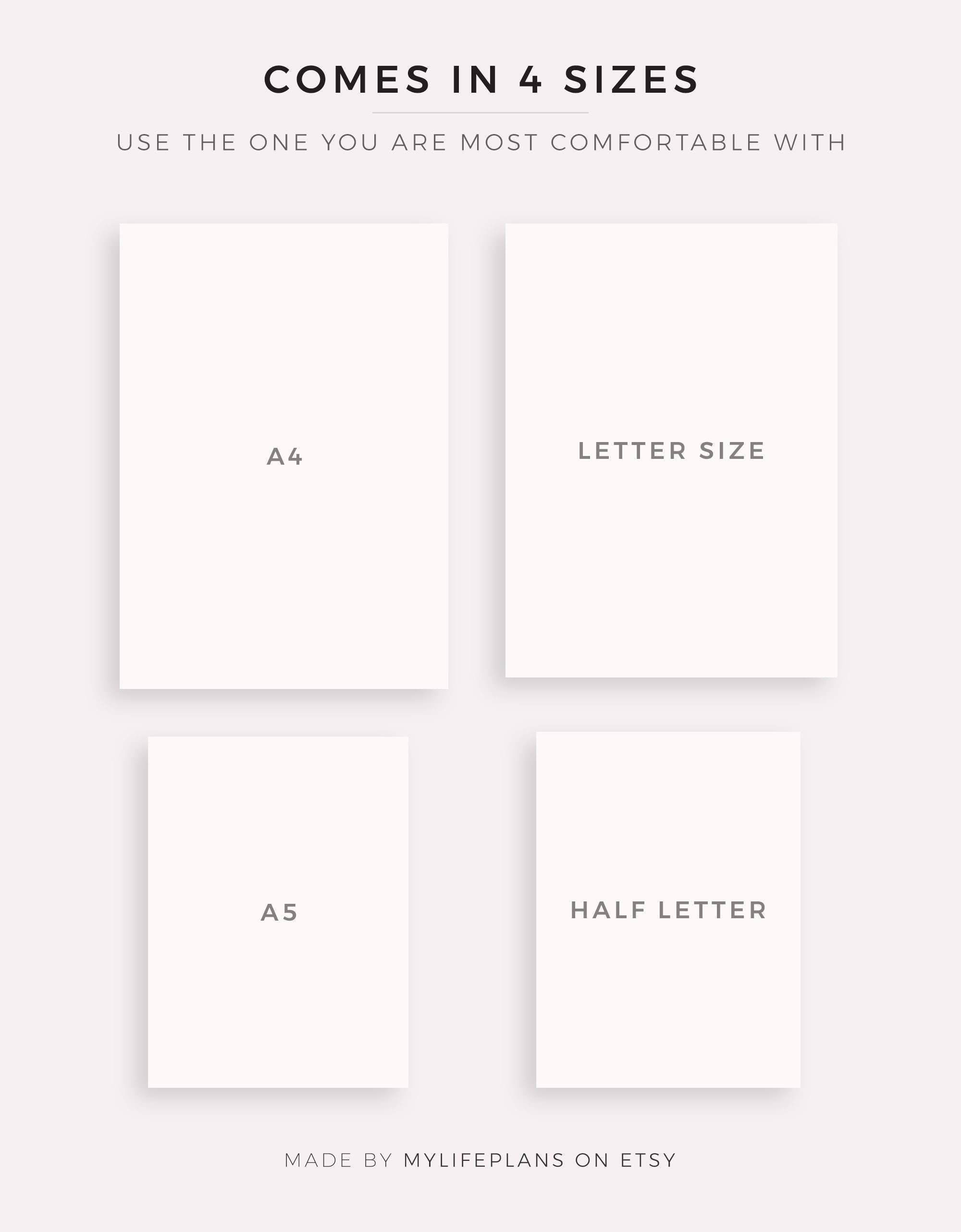 Year Calendar on Four Pages Printable, Quarterly Overview, Yearly ...