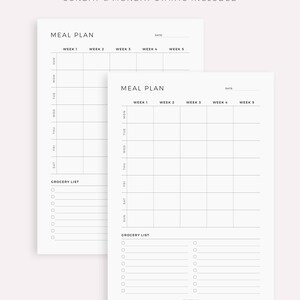 Monthly Meal Planner, 30 Day Menu Planner, Food Planner, Health ...