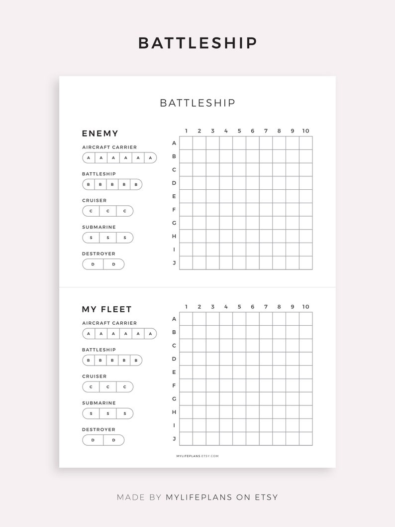 Tic Tac Toe Hangman Dots and Boxes Battleship Fun Pen & - Etsy