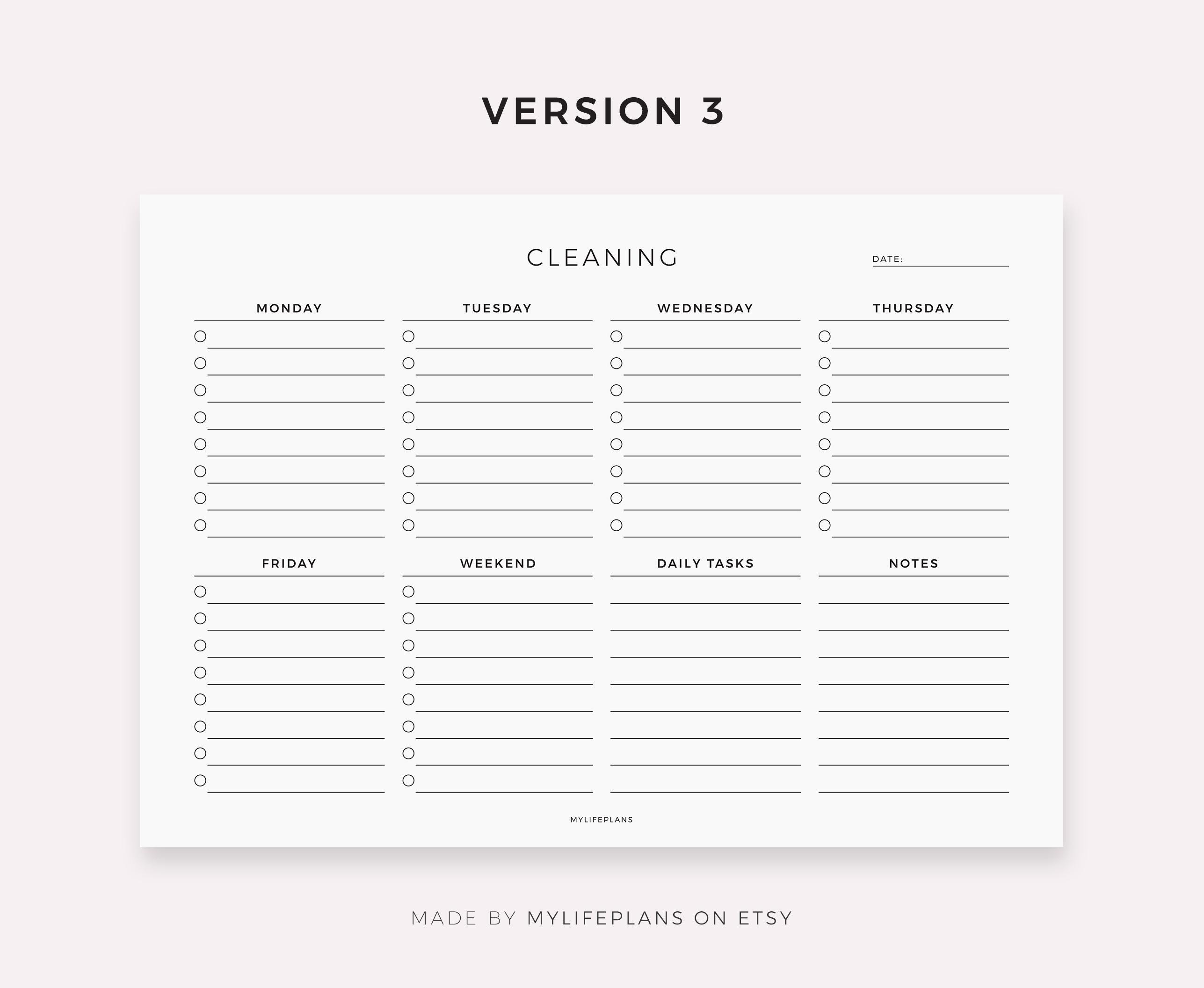 Weekly Cleaning Checklist for Remarkable Paper Pro, Landscape, Instant ...