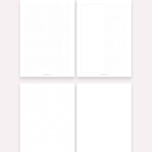 Notes, Lined, Graph & Dot Grid Paper Pages Bundle Printable, A4/a5 ...