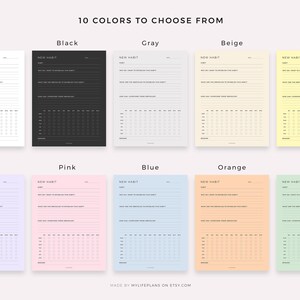 Build a New Habit Planner, 12 Week Habit Tracker Journal, New Routine ...