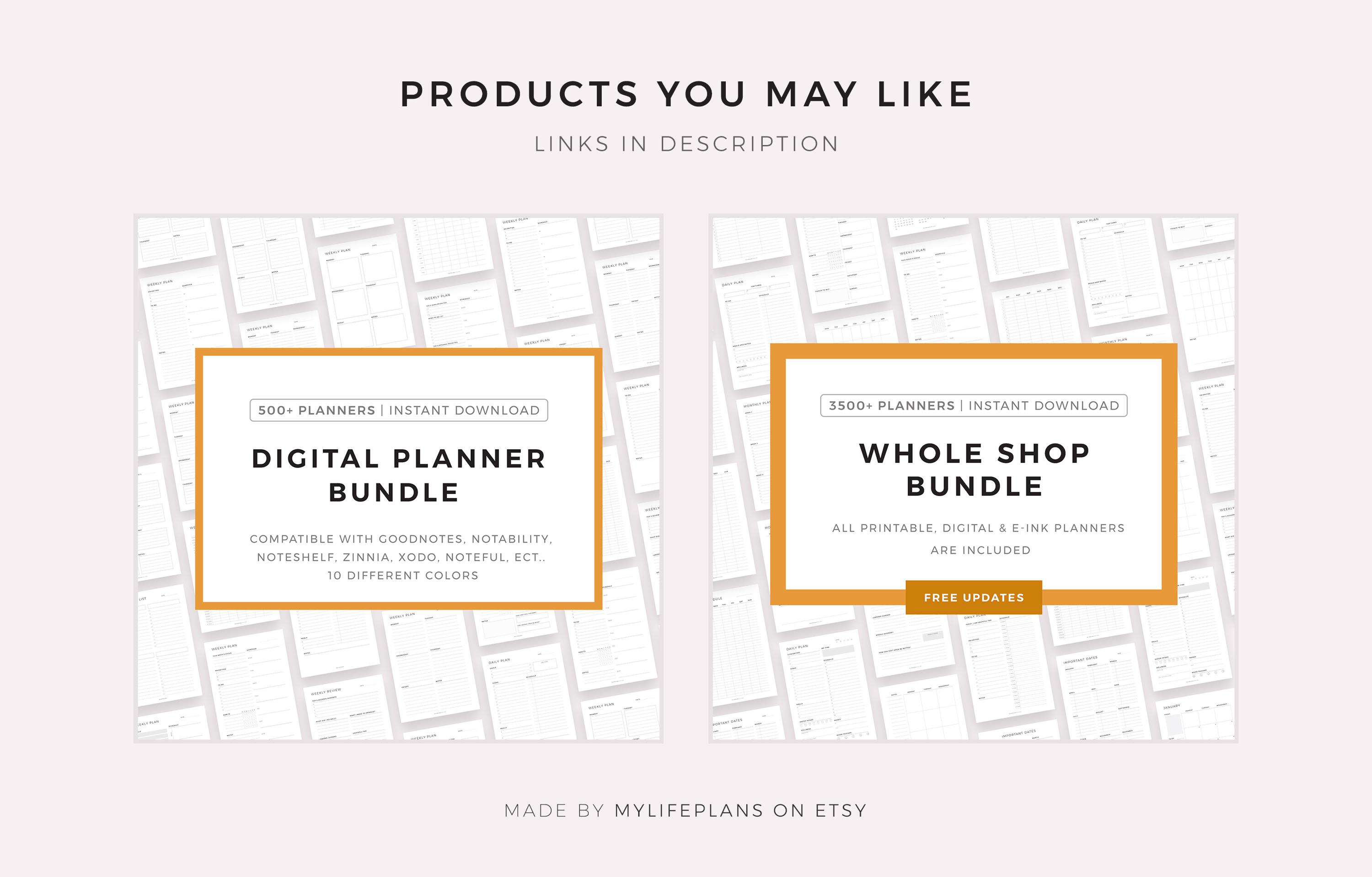 Digital Body Measurements Tracker for Goodnotes, Notability, Ipad ...