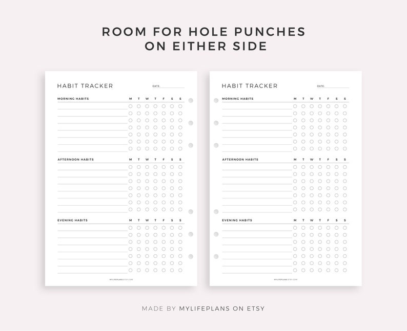 Daily Habit Tracker Daily Routine Planner Routine Checklist - Etsy