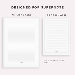 Supernote Lined Paper Templates With Different Spacing 6mm, 8mm, 10mm ...