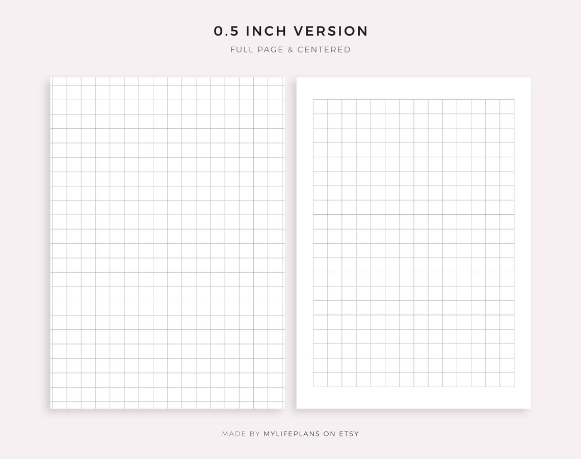 Graph Paper Six Different Sizes 0.25 0.5 | Etsy