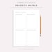 Priority Matrix Printable, Decision Matrix, Eisenhower Matrix, My ...