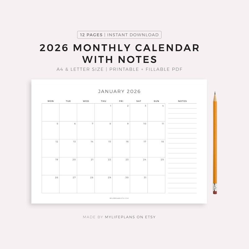 Monthly Wall Planner - Etsy Canada