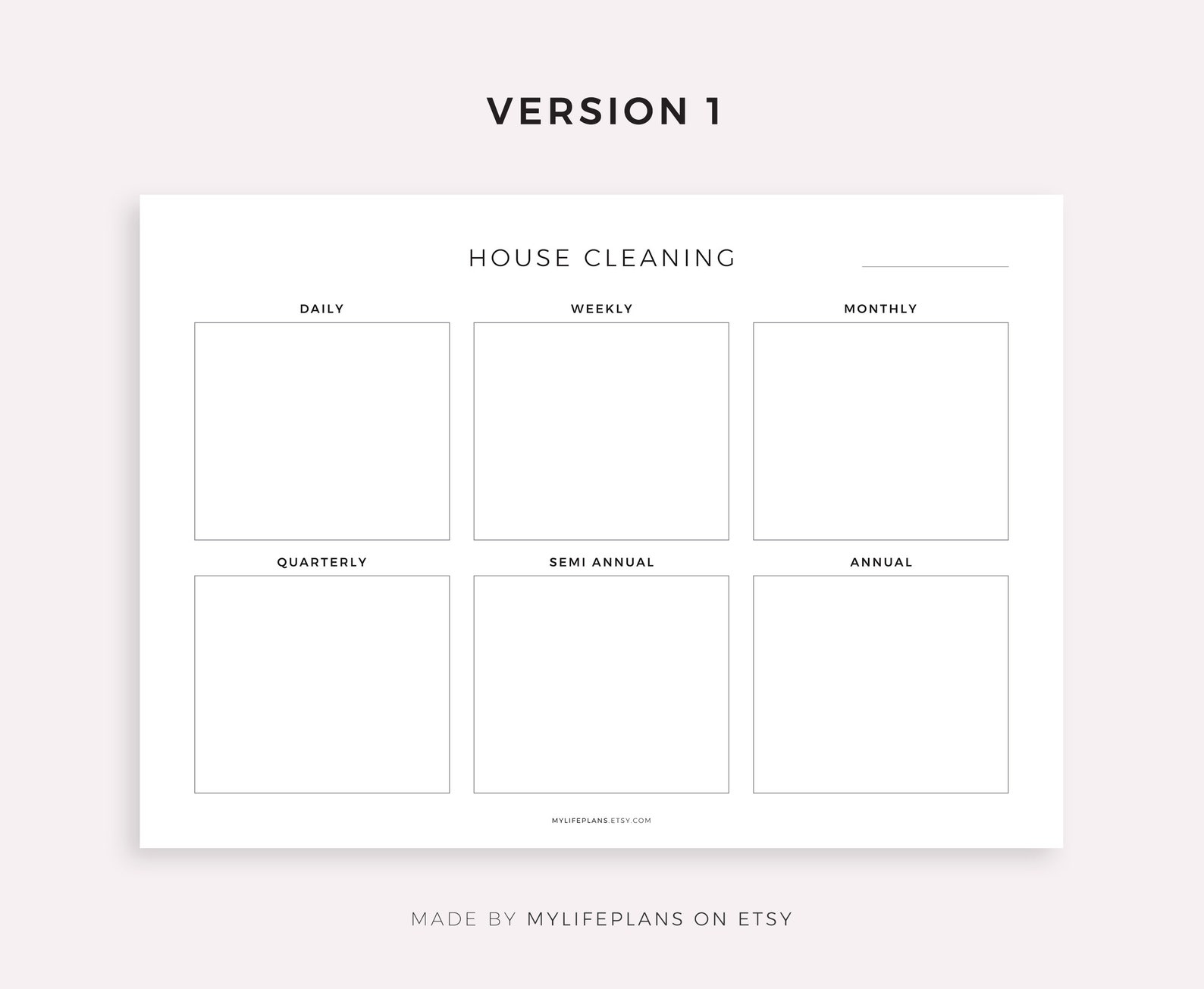House Cleaning Planner Printable Landscape Simple Cleaning - Etsy
