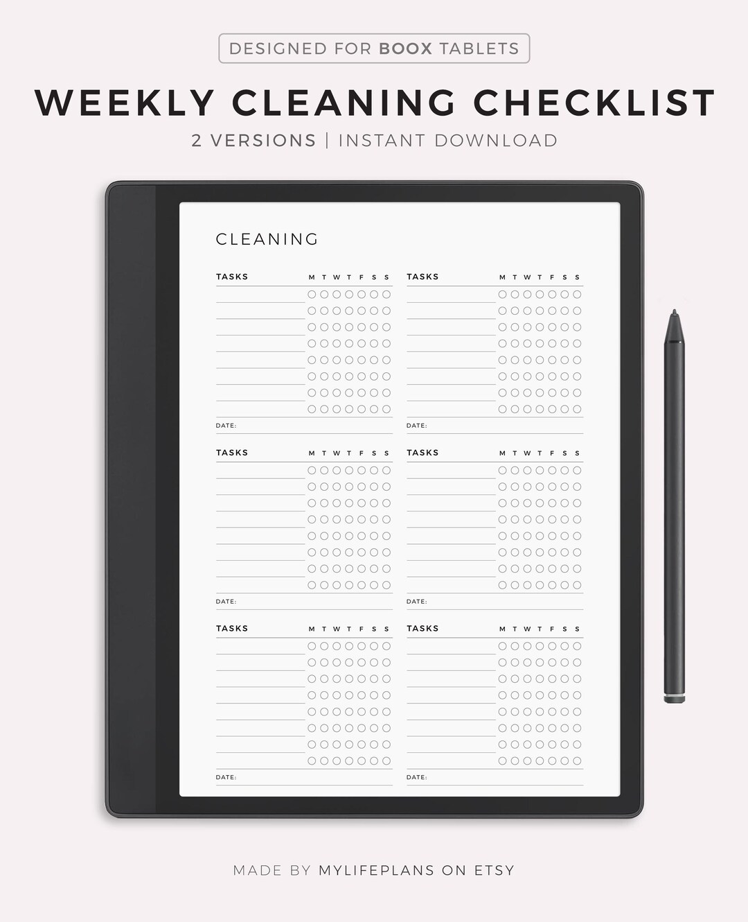 Weekly Cleaning Checklist for Boox Note Series / Tab Series / Go 10.3 ...