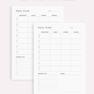 Weekly Meal Planner for Supernote A5X2/A5X/A5/A6X2/A6X/A6, Food Planner ...