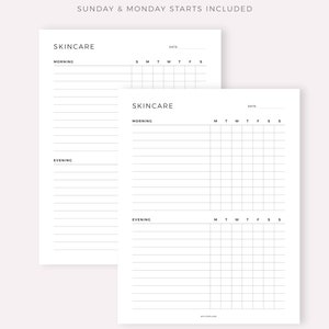 Digital Skincare Routine Planner, Beauty Planner, Daily Self Care ...