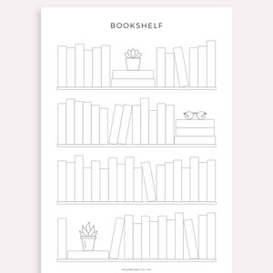 Bookshelf Printable Template, Books to Read, Books I've Read, Book ...