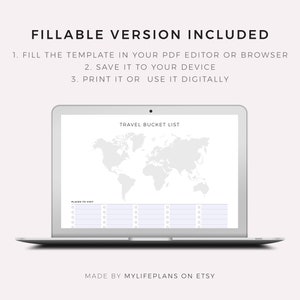 Travel Bucket List Printable Landscape, Wanderlust List, Travel to Do ...