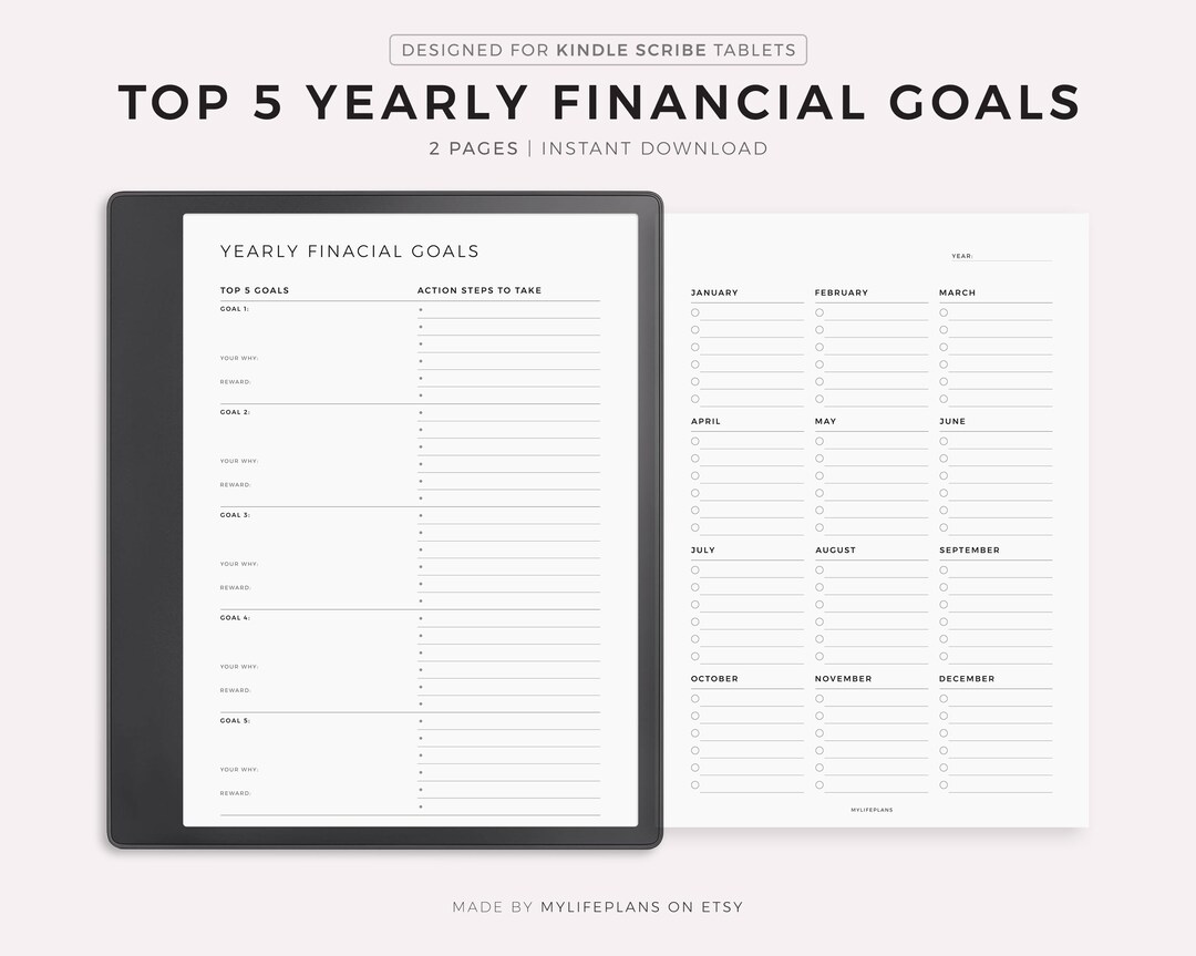 Top 5 Yearly Financial Goals, Goal Setting, Goal Planning, Plan for ...