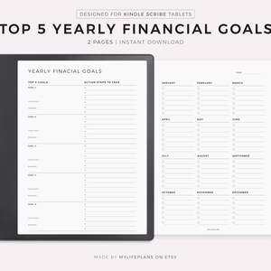 Top 5 Yearly Financial Goals, Goal Setting, Goal Planning, Plan for ...