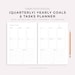 Quarterly Yearly Planner Printable, Yearly Goals & Tasks, Annual ...