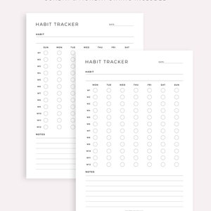 12 Week Habit Tracker Printable, Habit Planner, Routine Tracking, Habit ...