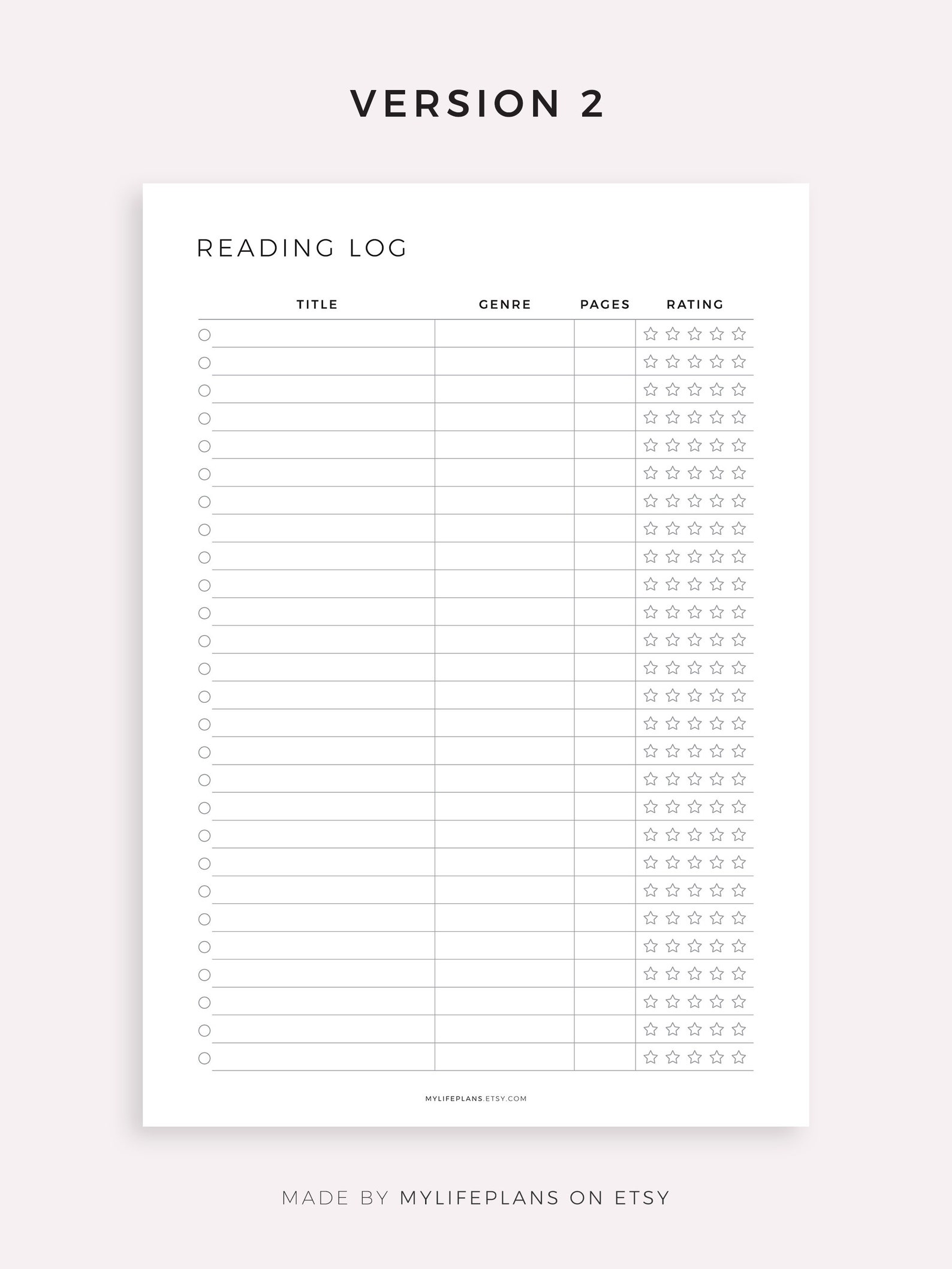 Reading Log Printable, Reading Tracker, Books to Read, Books I've Read ...