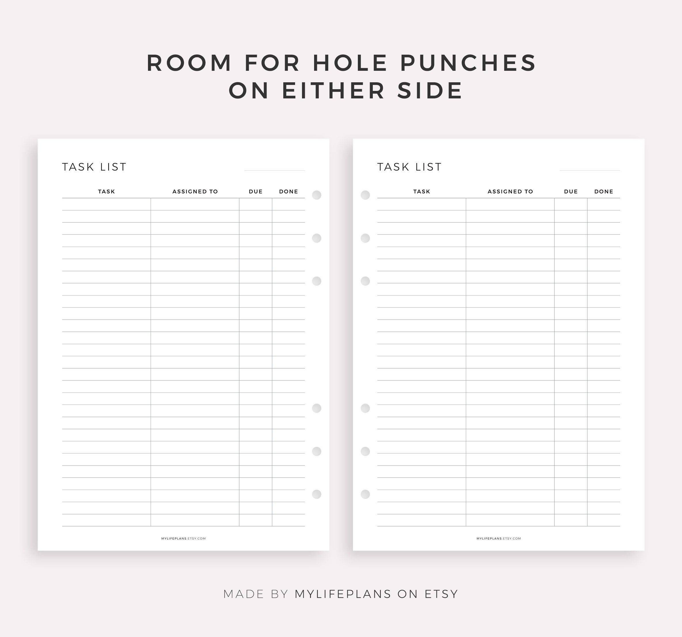 Employee Task List Printable Assignment Sheet Task - Etsy UK