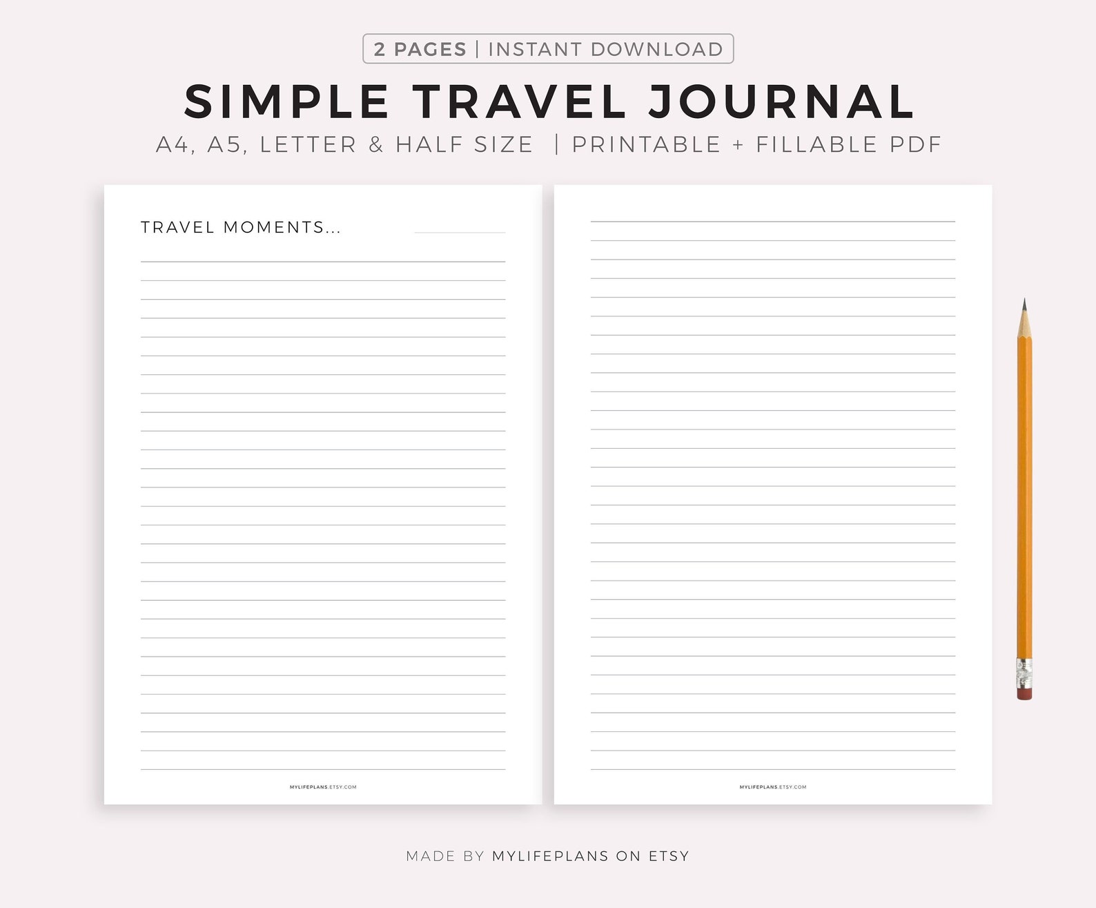 Travel Journal Printable, Adventure Journal, Travel Memories Pages ...