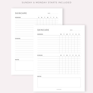 Digital Skincare Routine Planner, Beauty Planner, Daily Self Care ...