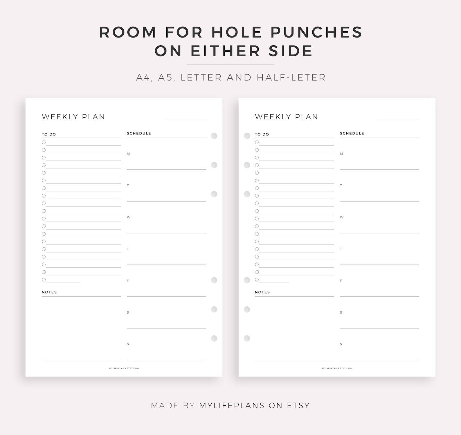 Simple Weekly Planner Printable Weekly to Do List Weekly - Etsy